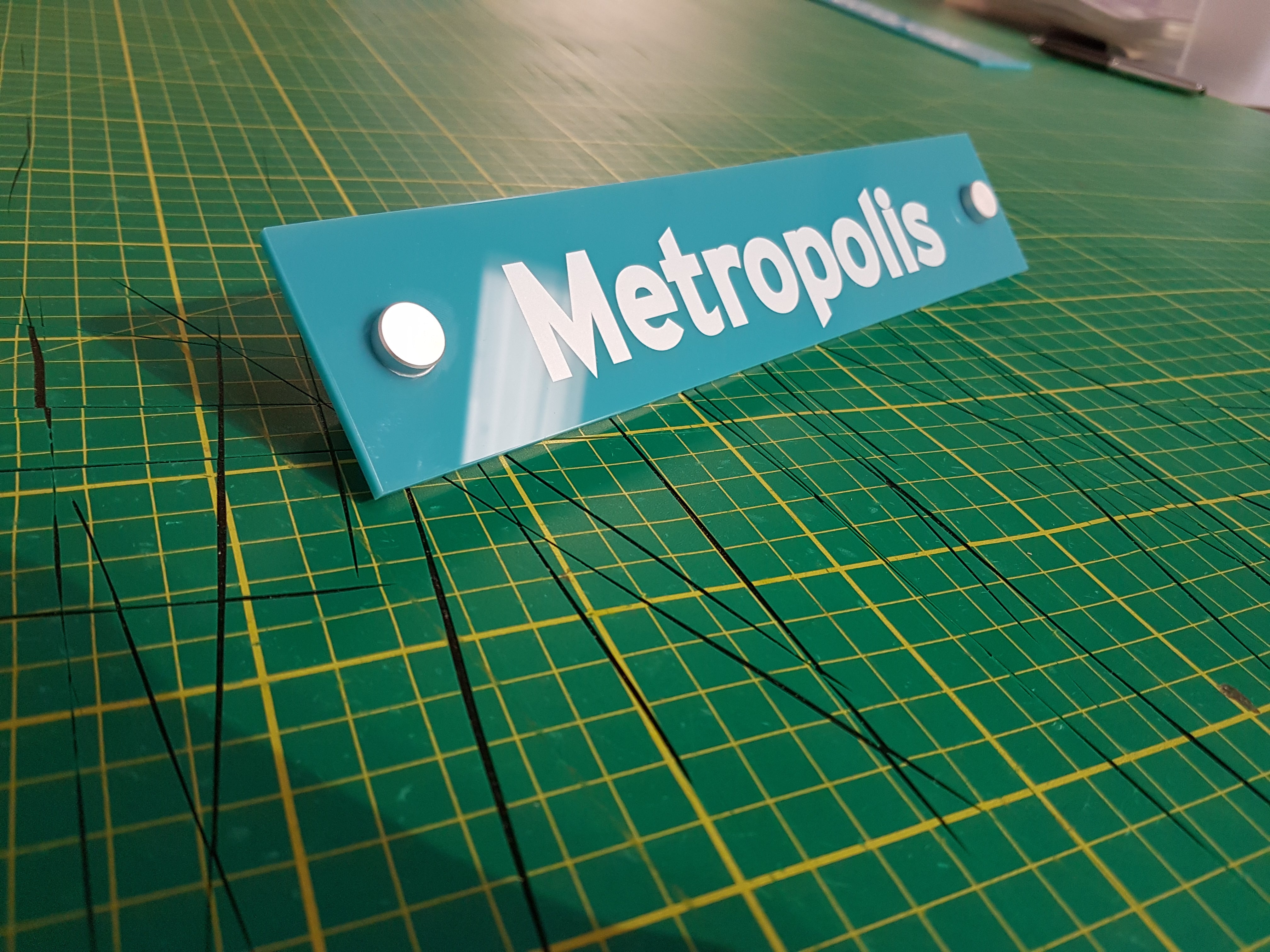 Teal Acrylic Door Sign for Formedix UK | Viro Display