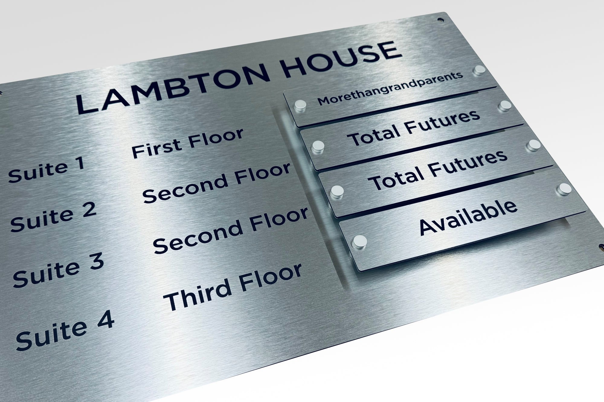 Brushed Silver Interchangeable Name Board for Lambton House | Viro ...