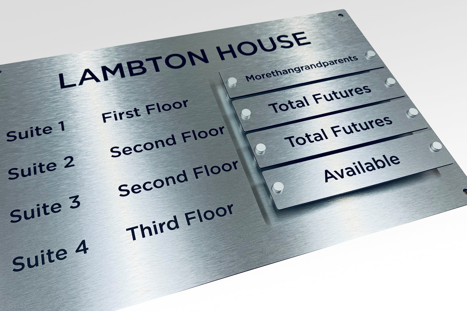 Brushed Silver Interchangeable Name Board for Lambton House | Viro ...