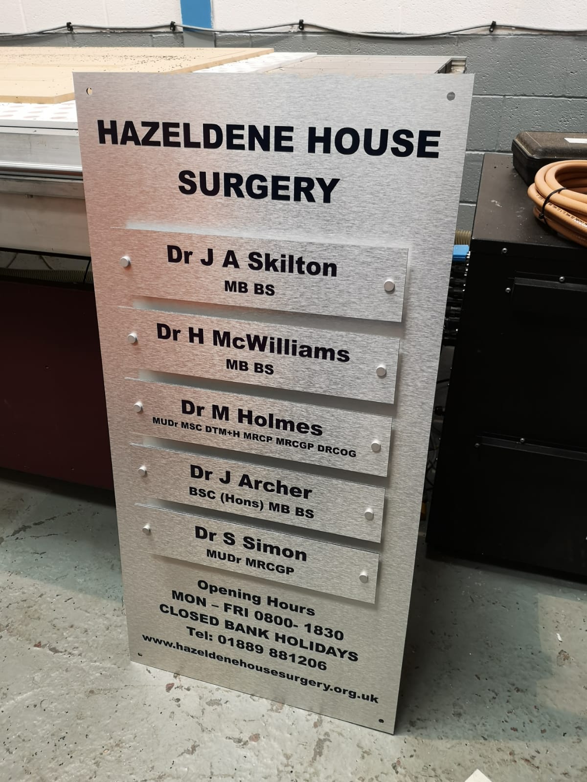 Changeable Directory Sign for Hazeldine House Surgery | Viro Display