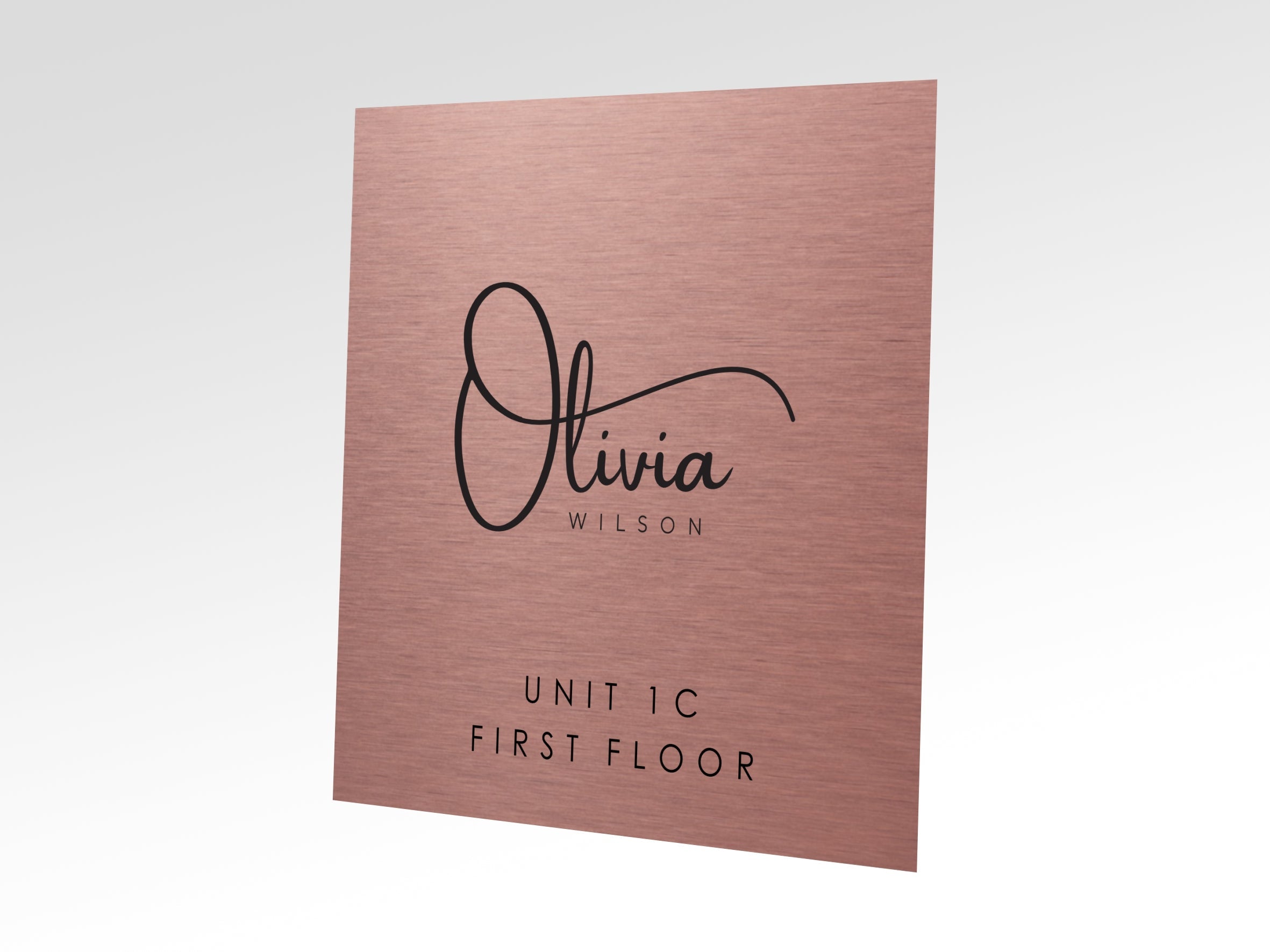 Rose Gold Aluminium Sign for Olivia Wilson Aesthetics – Viro Display