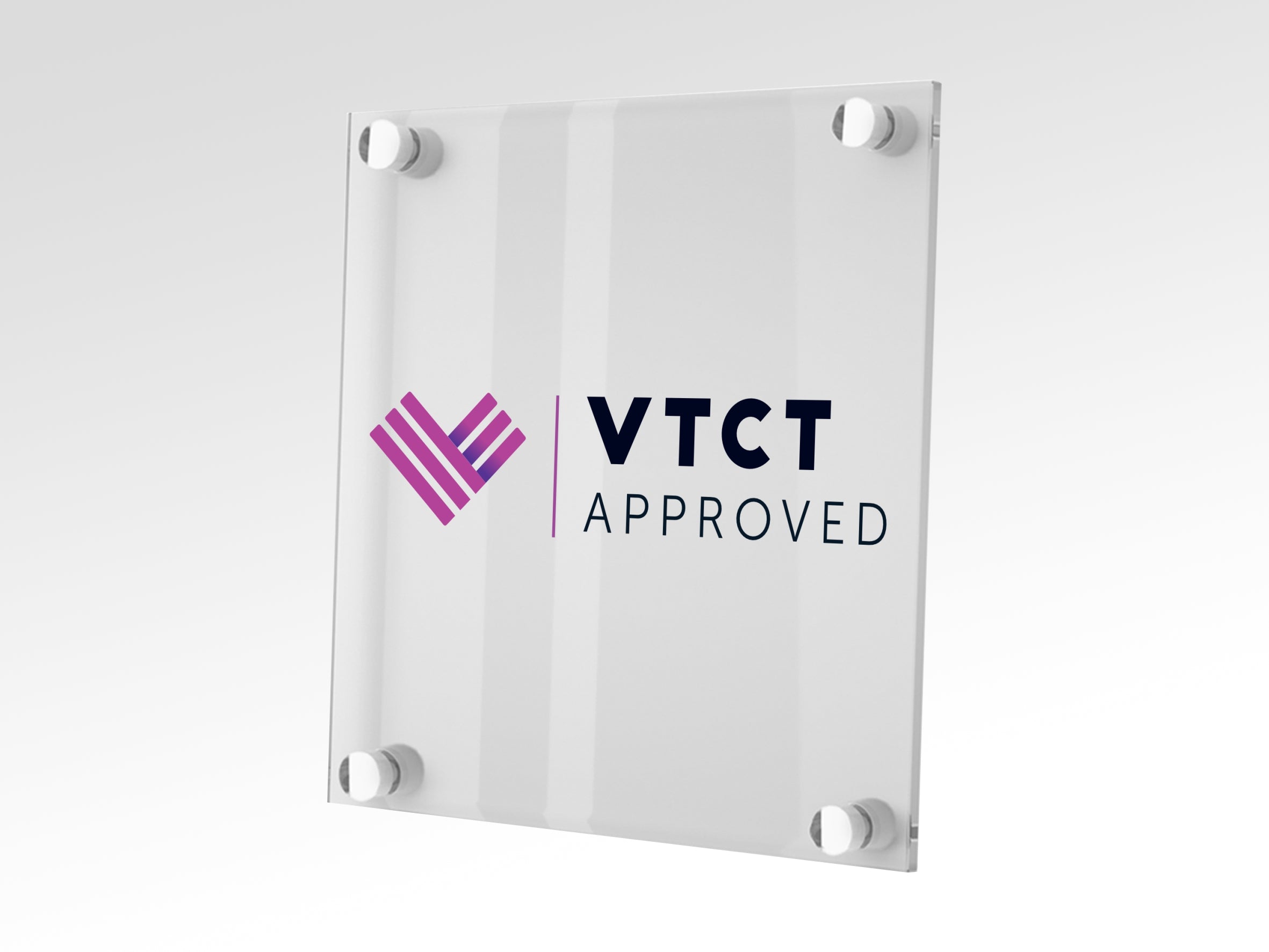 Custom Acrylic Plaques for Qualifications Provider VTCT – Viro Display
