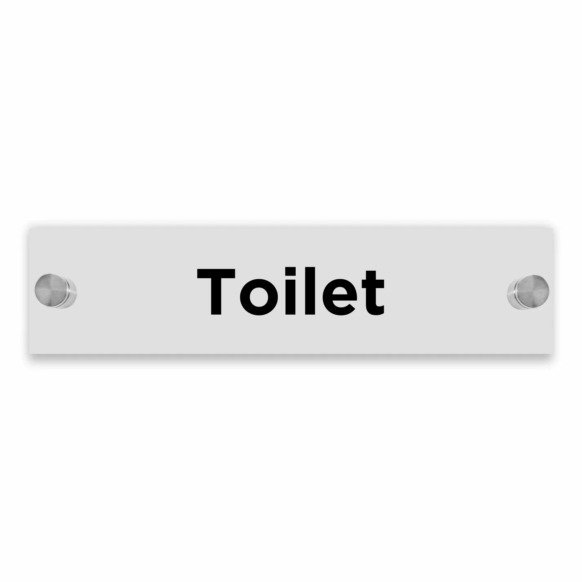 OptiV Clear Acrylic Toilet Sign - 250 x 60mm | Viro Display UK