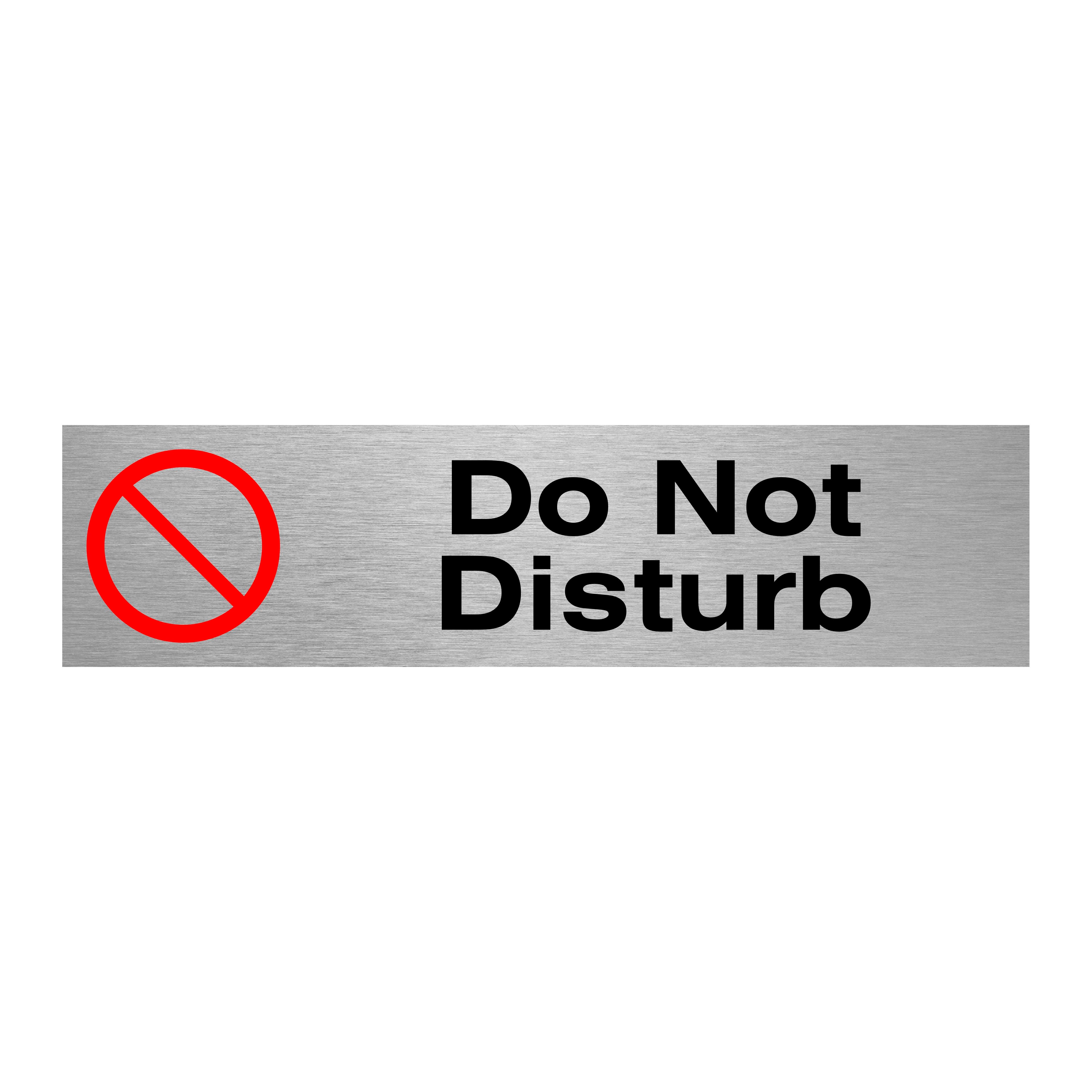 Slimline Aluminium Do Not Disturb Symbol Sign | Viro Display UK