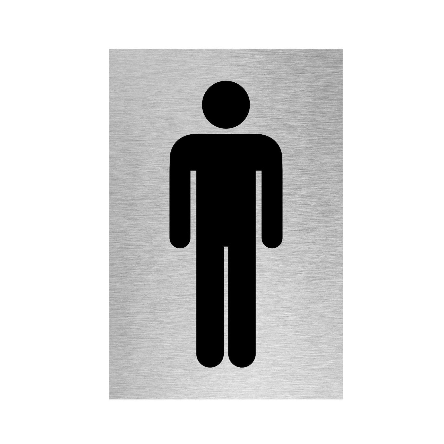 Slimline Aluminium Male Toilet Sign | Viro Display UK