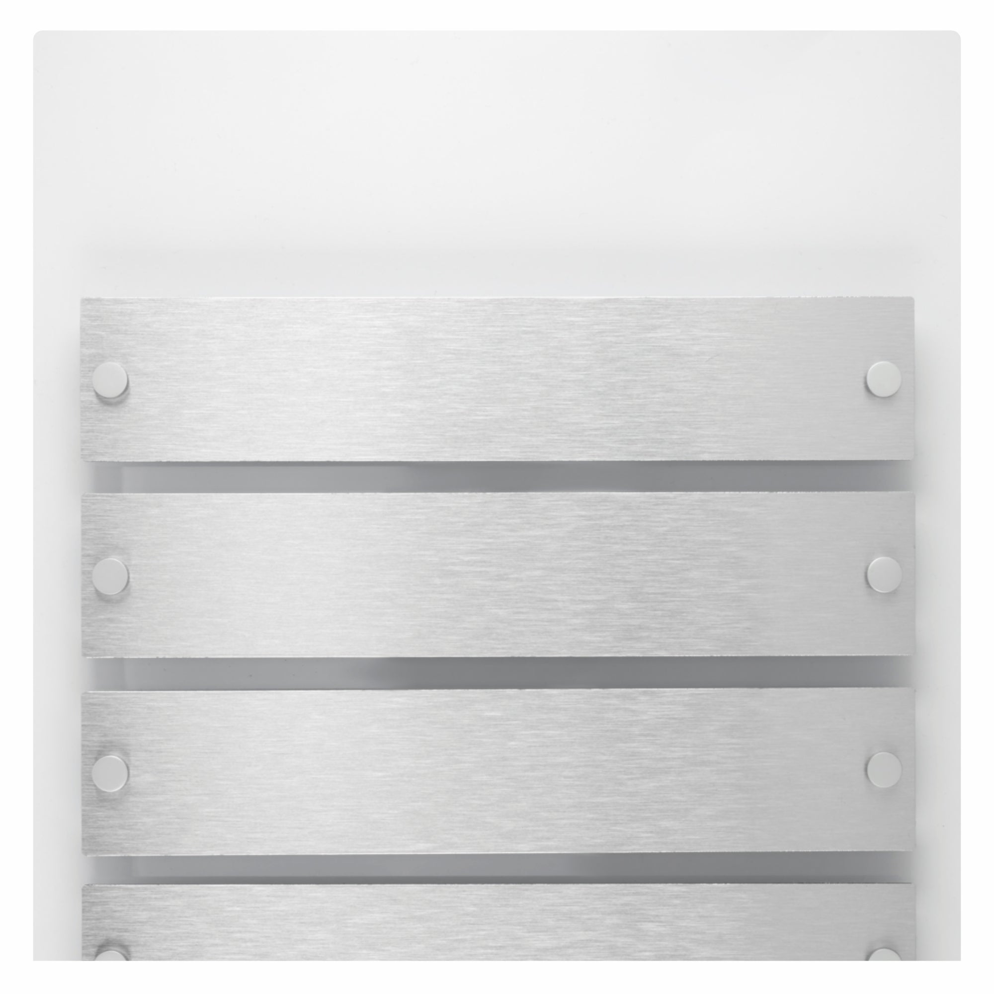 Custom Staff Name Board - White Back Panel Silver Inserts | Viro Display UK