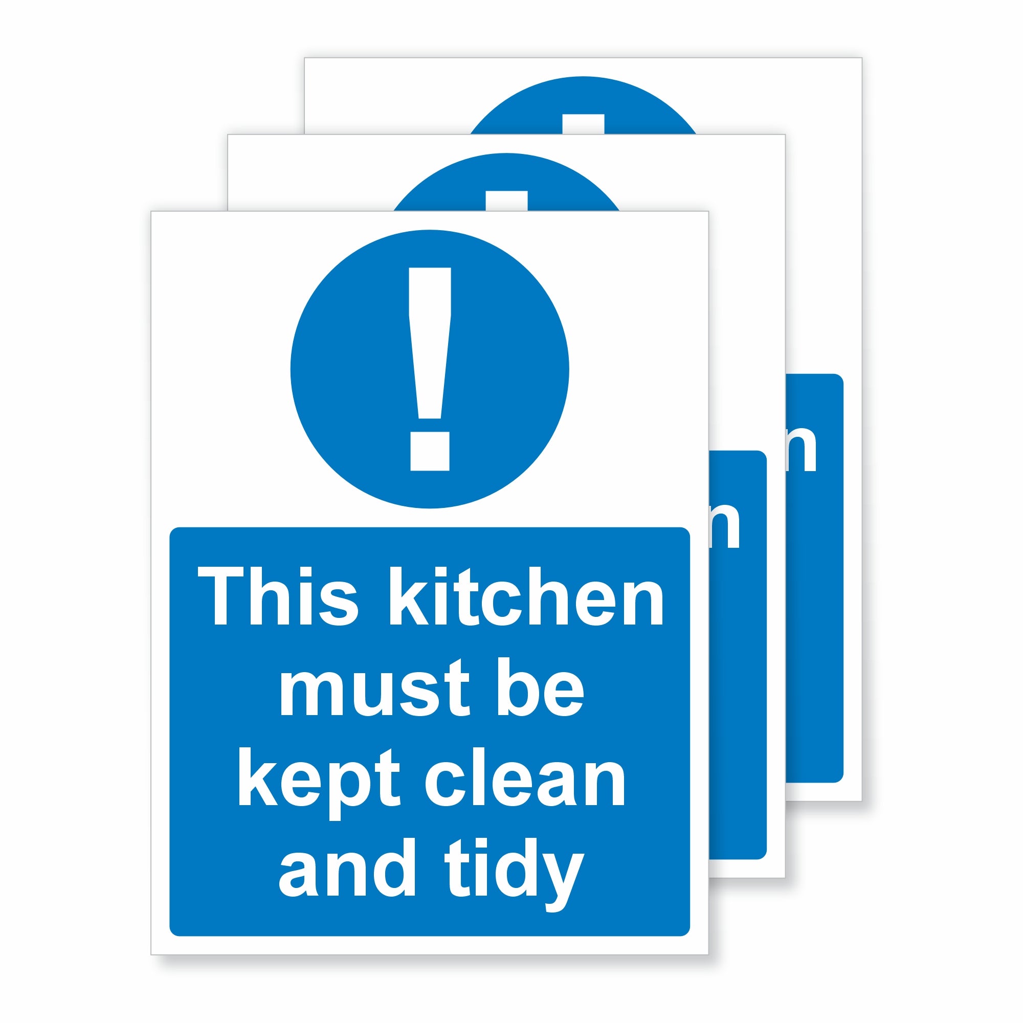This Kitchen Must be Kept Clean and Tidy Self-Adhesive Vinyl Signs ...