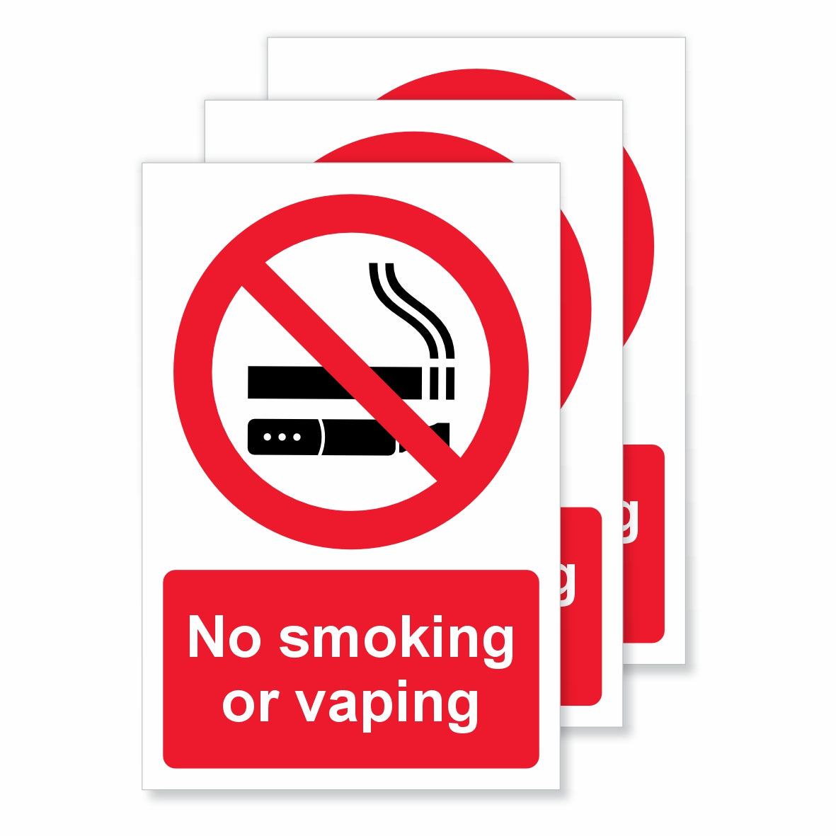 No Smoking or Vaping Self-Adhesive Vinyl Signs | Viro Display UK