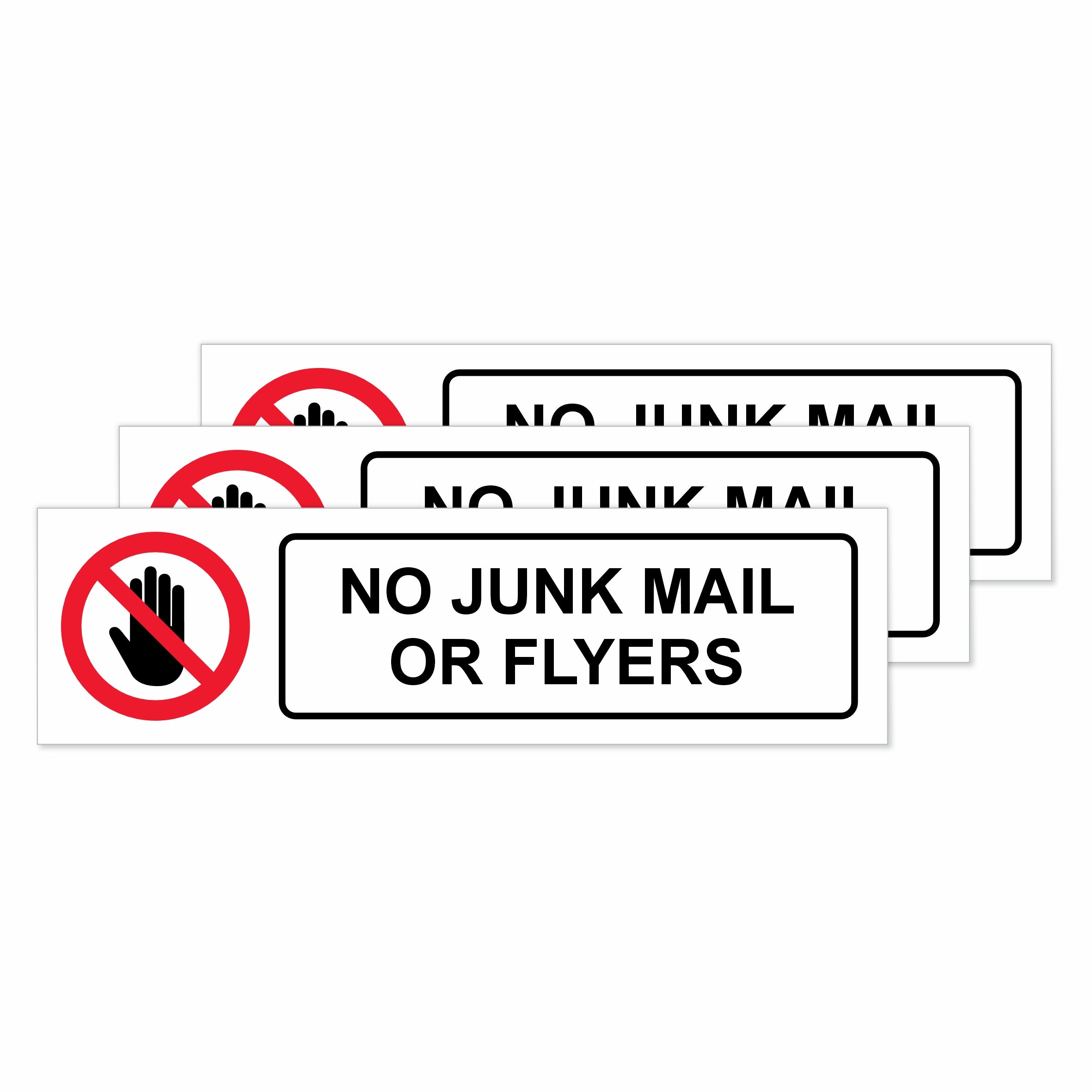 No Junk Mail or Flyers Self-Adhesive Vinyl Signs | Viro Display UK