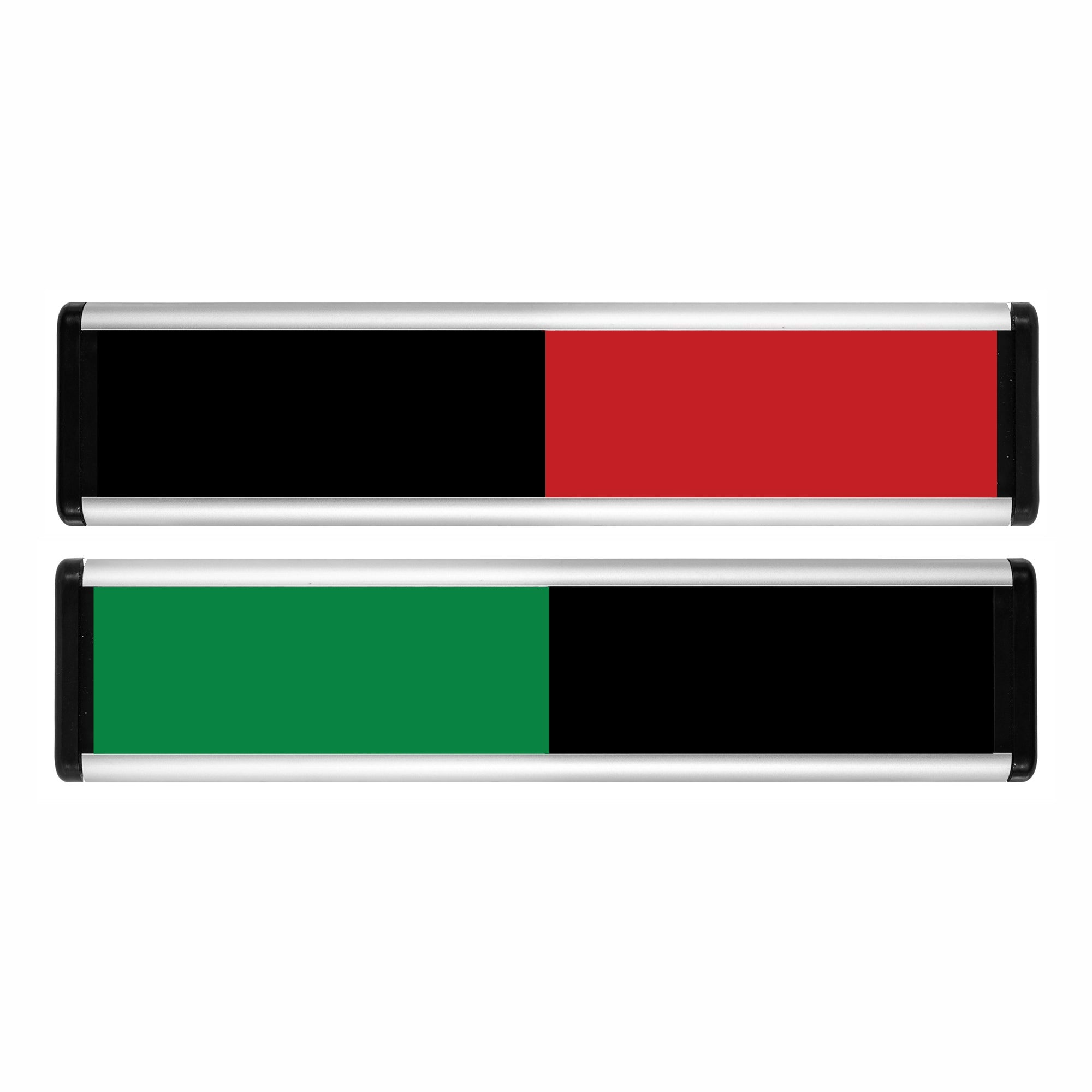ViroSlide Custom Sliding Sign - Green / Red - 264 x 60mm | Viro Display UK