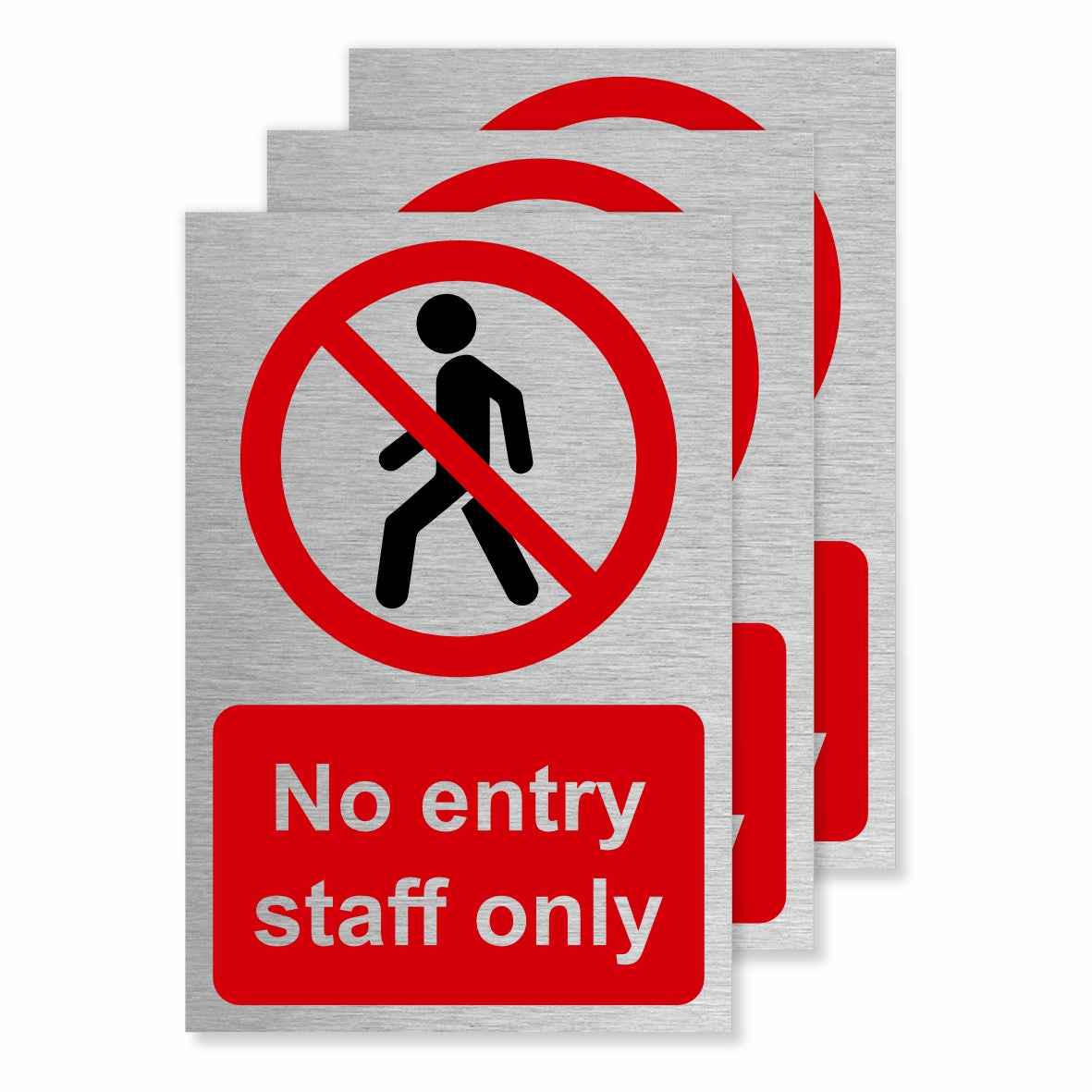 No Entry Staff Only Slimline Aluminium Sign | Viro Display UK