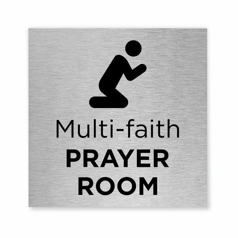 Multi-faith Prayer Room Slimline Aluminium Sign | Viro Display UK