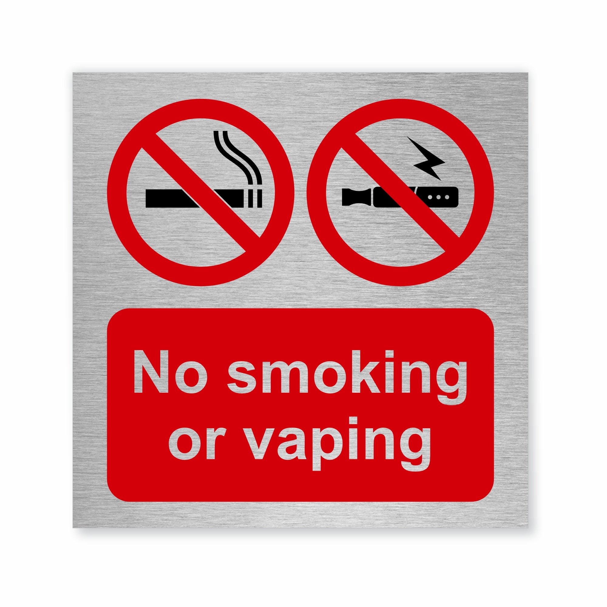 No Smoking No Vaping Slimline Aluminium Sign | Viro Display UK