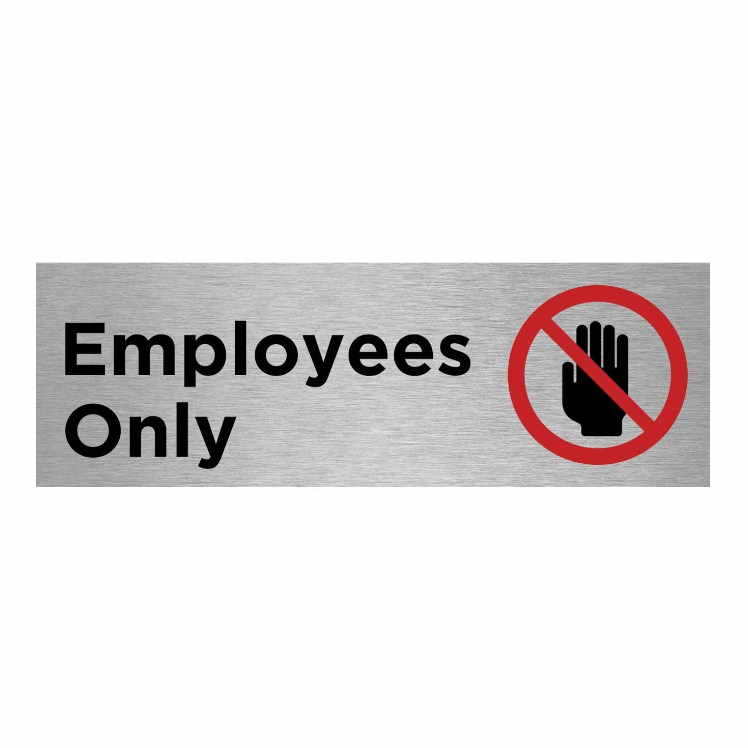 Slimline Aluminium Employees Only + Symbol Sign | Viro Display UK