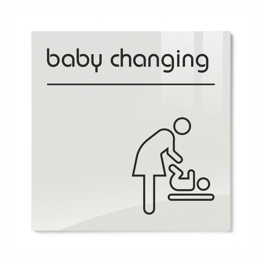 Opal Acrylic Baby Changing Toilet Sign | Viro Display UK