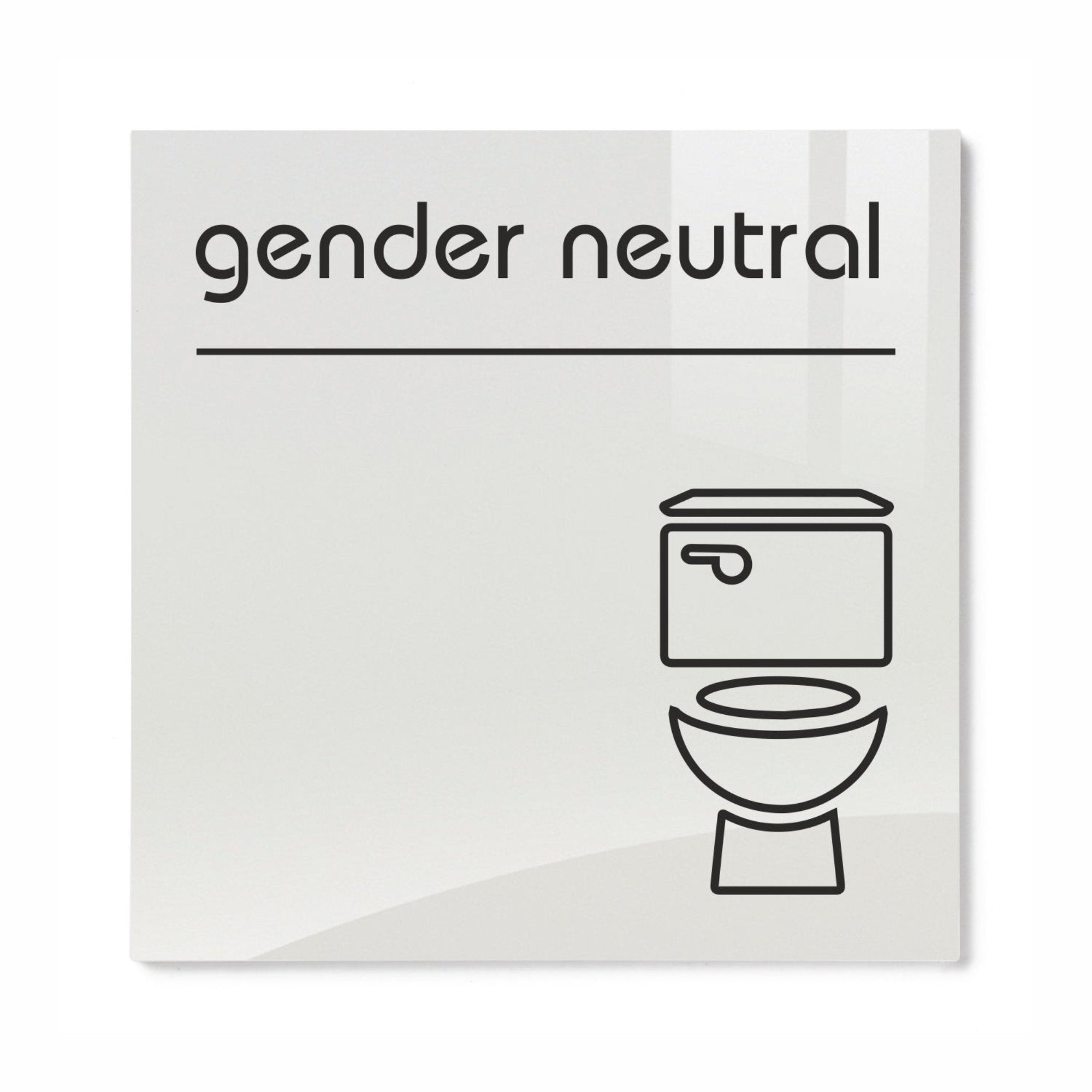 Opal Acrylic Gender Neutral Toilet Sign | Viro Display UK