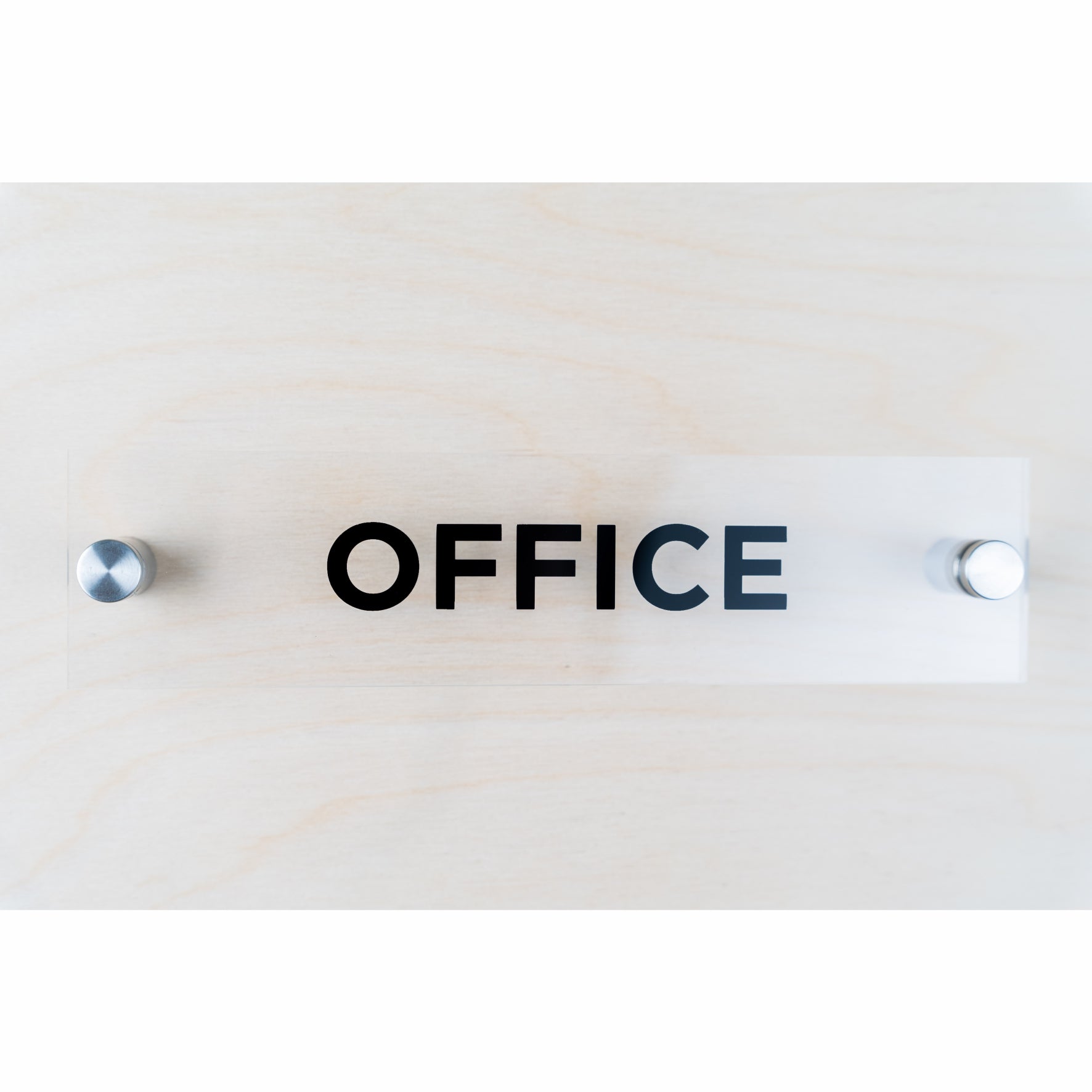 OptiV Clear Acrylic Office Sign - 250 x 60mm | Viro Display UK