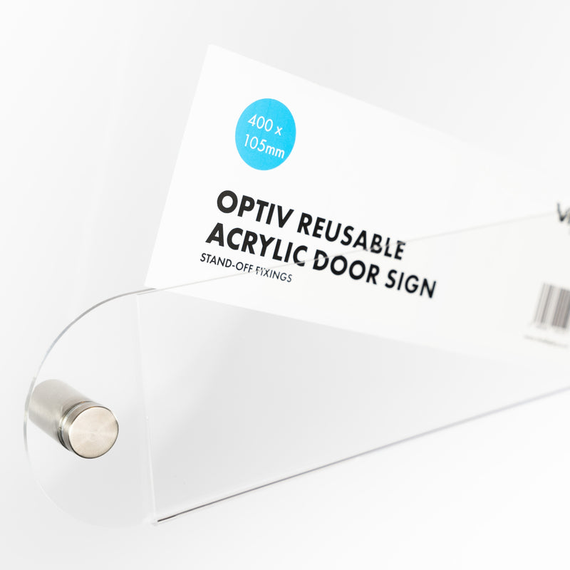 OptiV Reusable Acrylic Door Signs | Viro Display UK