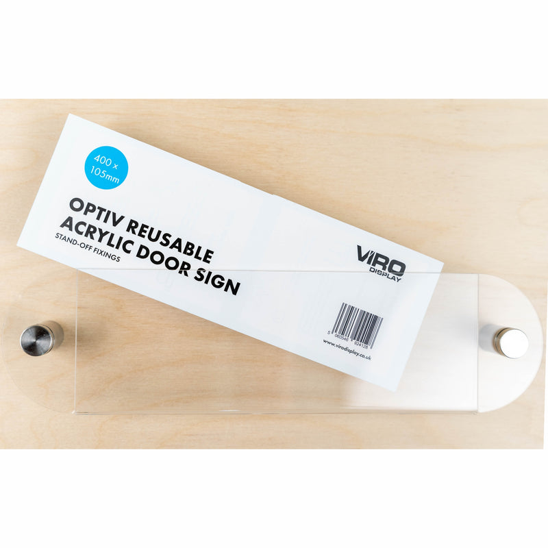 OptiV Reusable Acrylic Door Signs | Viro Display UK