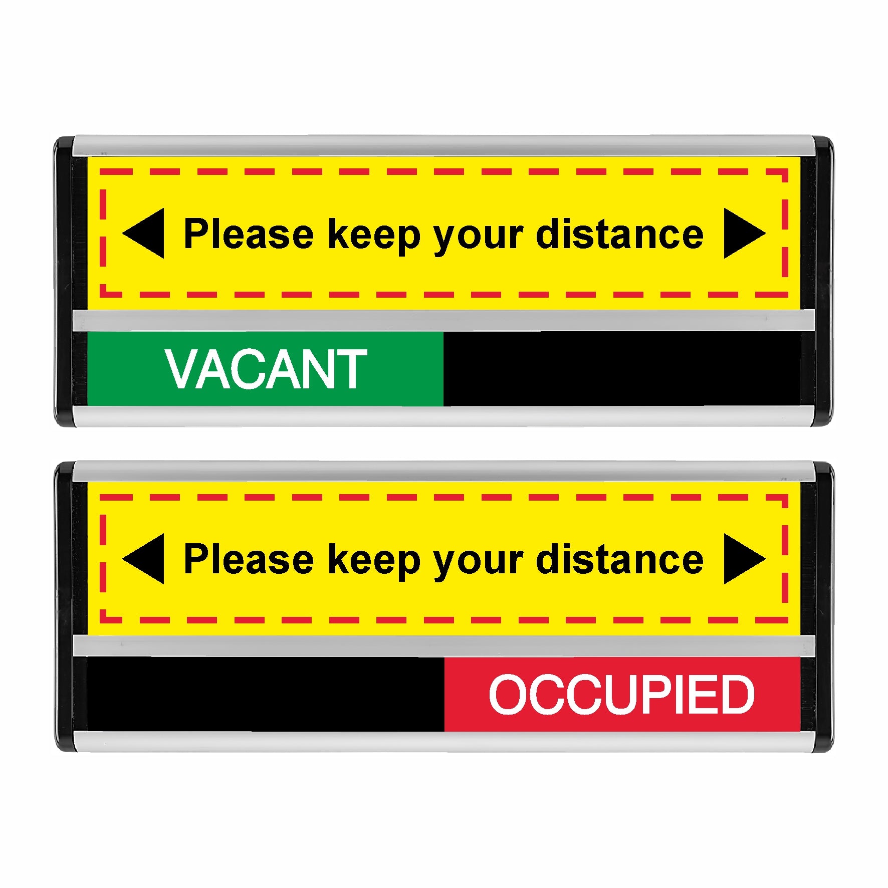 ViroSlide Please Keep Your Distance Sliding Sign | Viro Display UK
