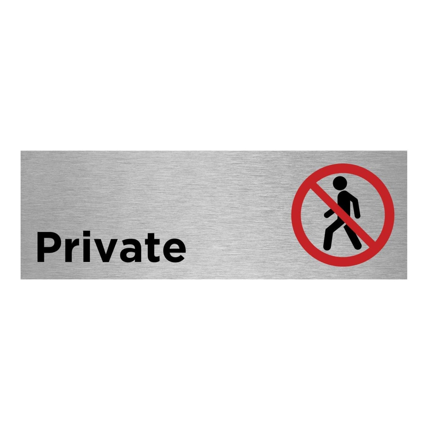 Slimline Aluminium Private + Symbol Sign | Viro Display UK