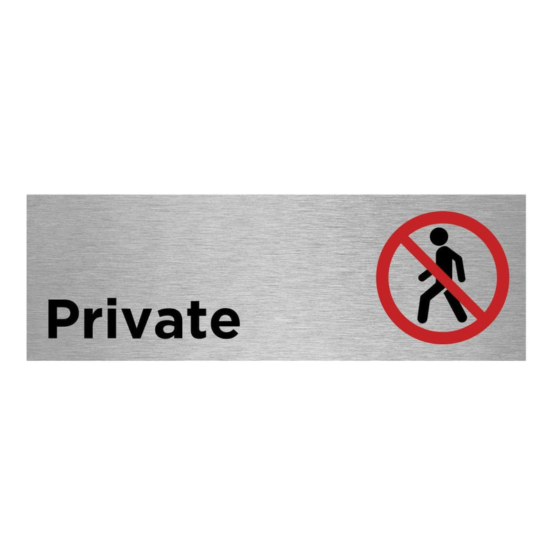 Slimline Aluminium Private + Symbol Sign | Viro Display UK