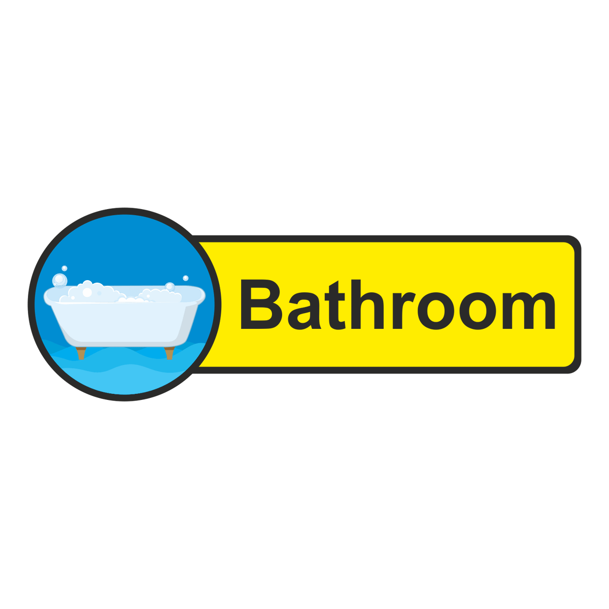 Dementia Friendly Bathroom Sign - 400 x 140mm | Viro Display UK