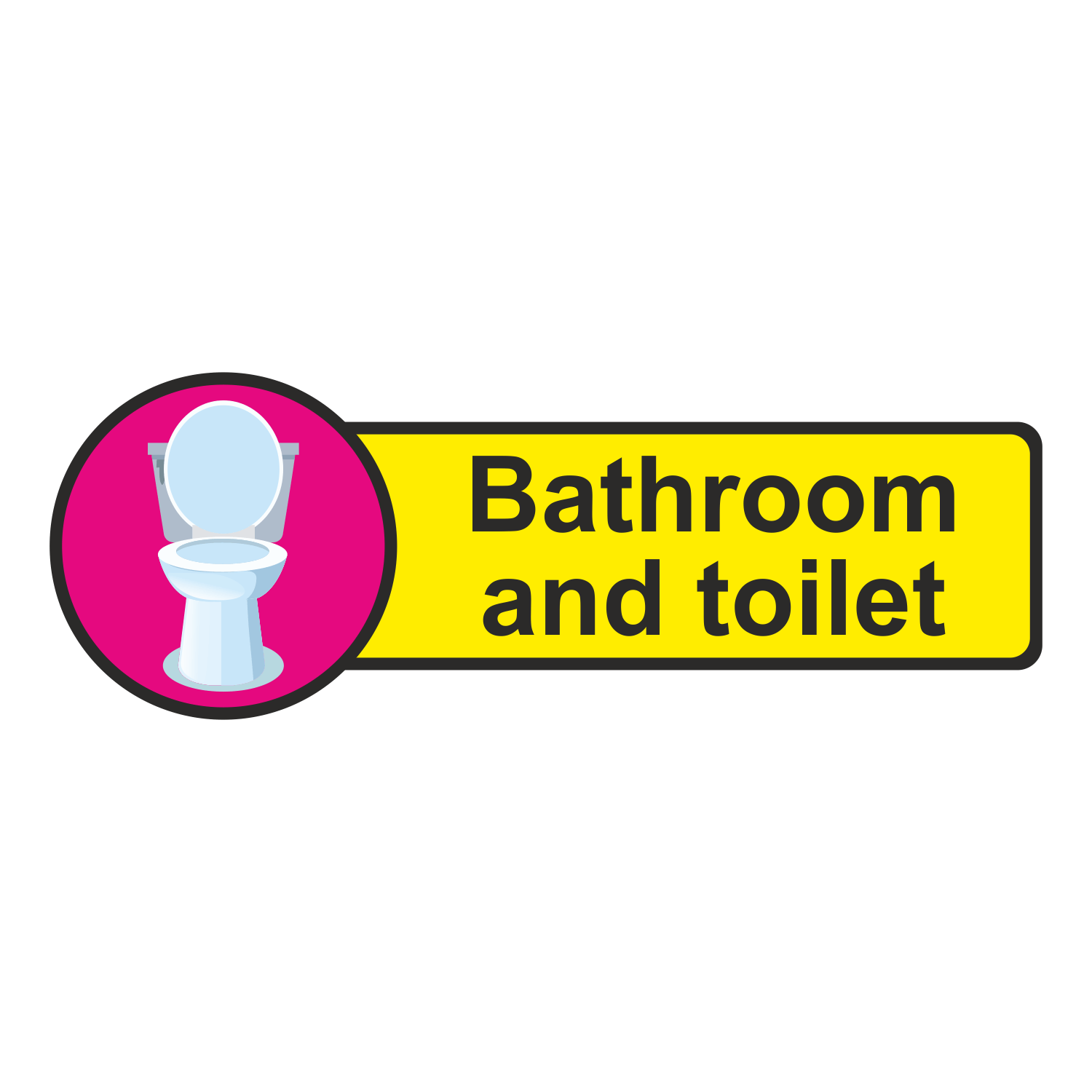 Dementia Friendly Bathroom and Toilet Sign - 400 x 140mm | Viro Display UK