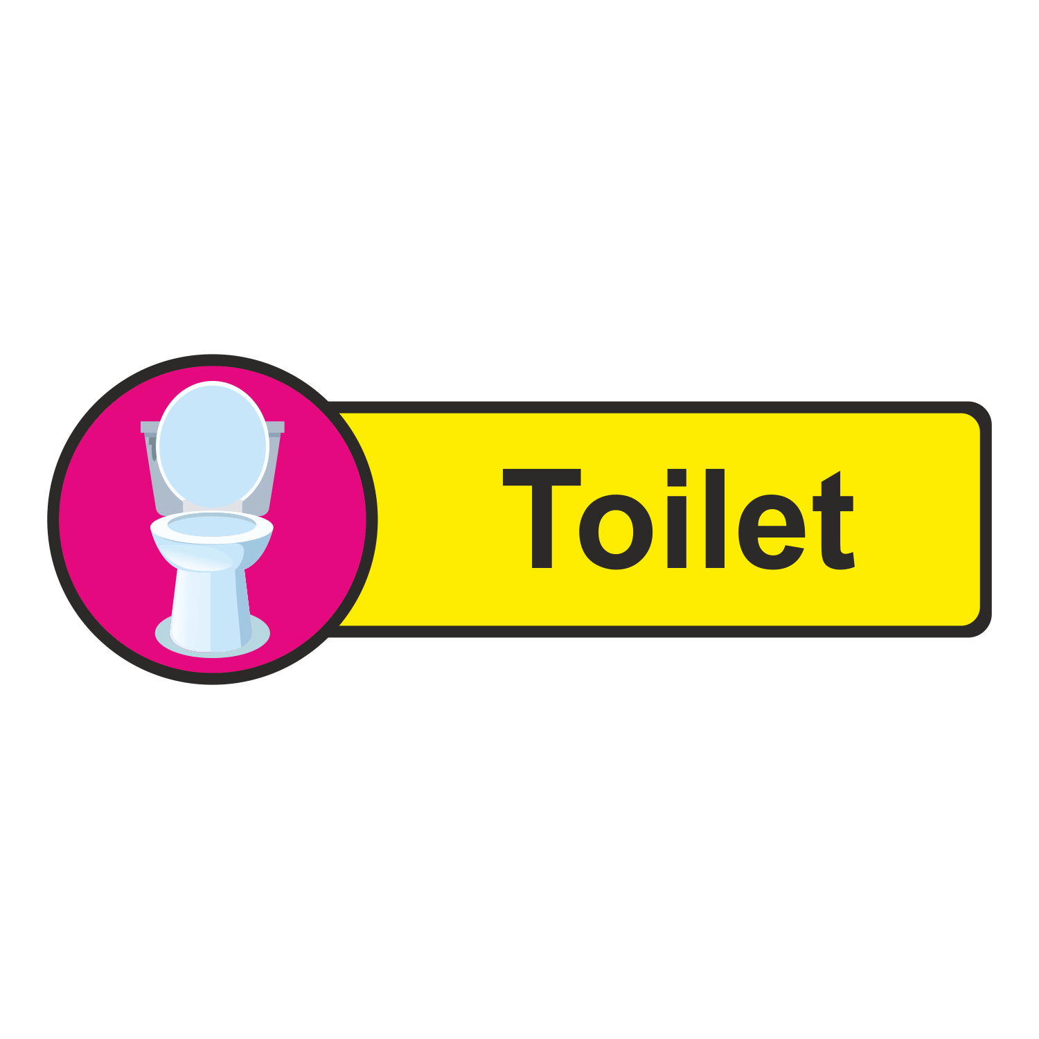 Dementia Friendly Toilet Sign - 400 x 140mm | Viro Display UK