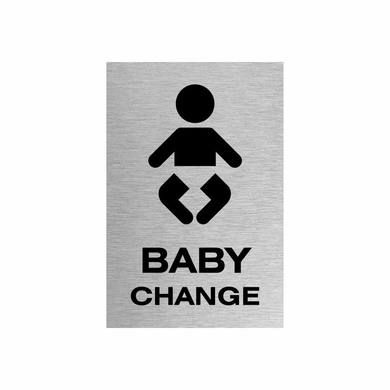 Slimline Aluminium Baby Change Sign | Viro Display UK
